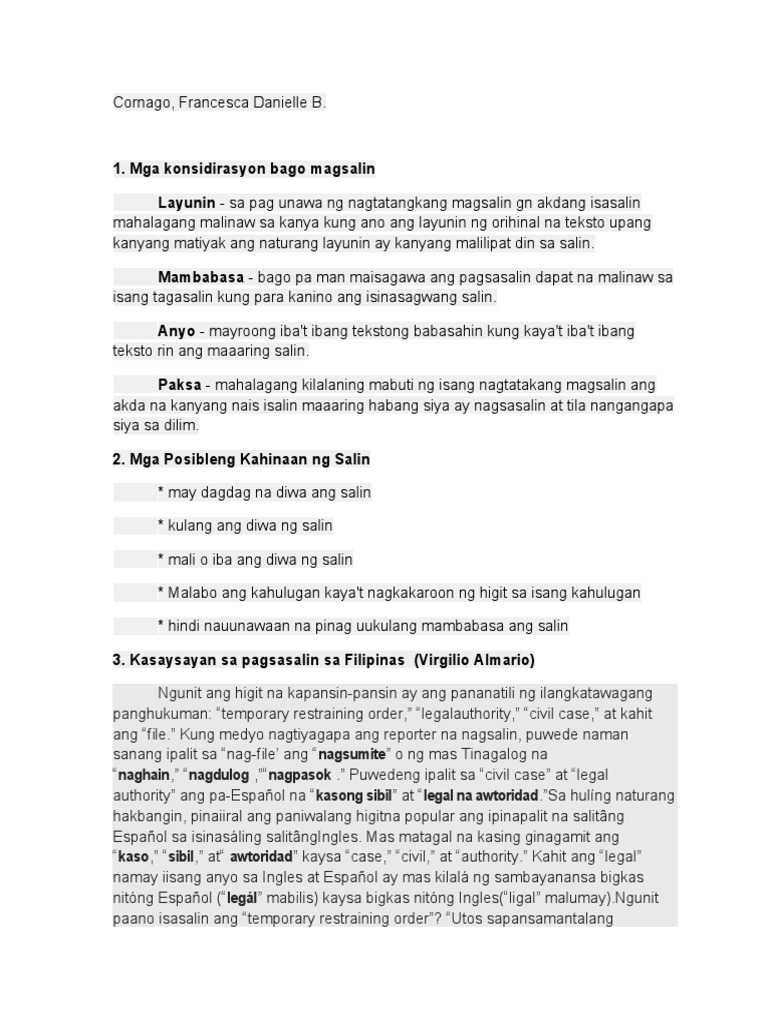 Pagsasalijn | PDF