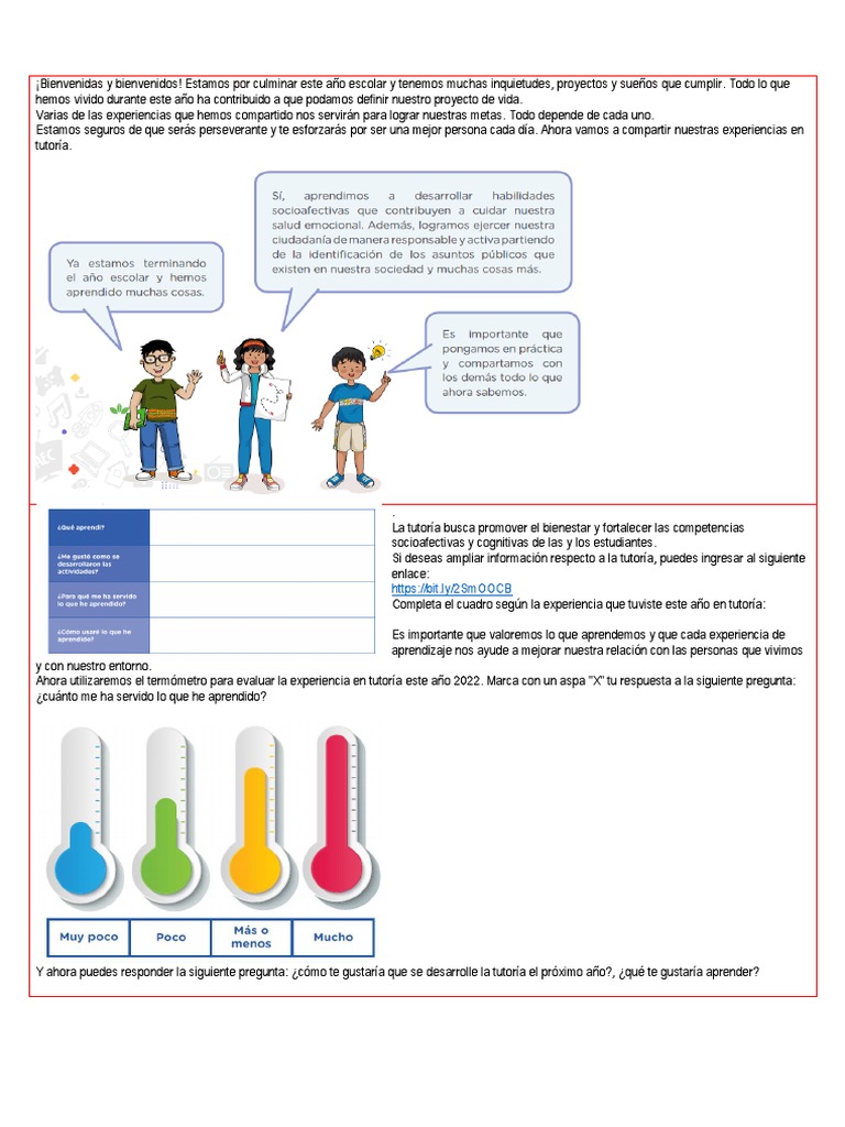 Compartimos Nuestras Experiencias Tutoria Pdf