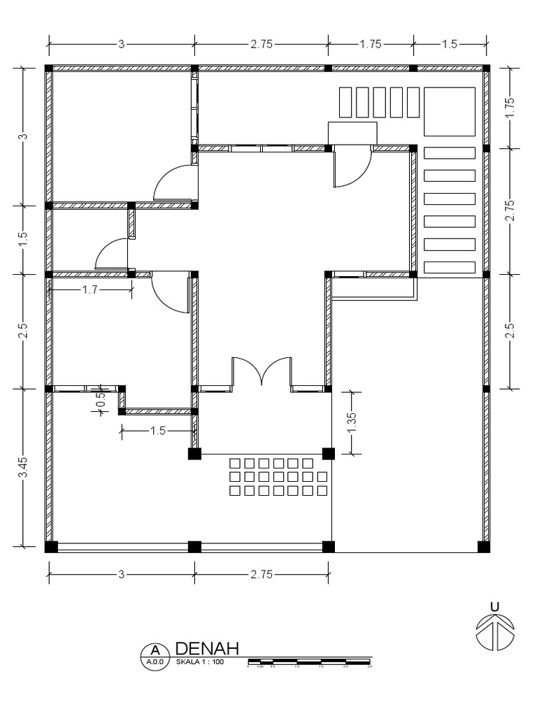 Soal UTS CAD Arsitektur 2021-Model 3 | PDF | Technology & Engineering