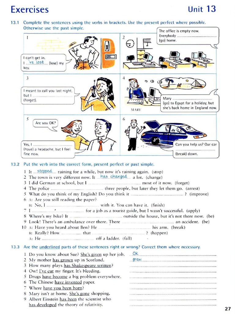 Present Perfect and PAST SIMPLE 1 | PDF
