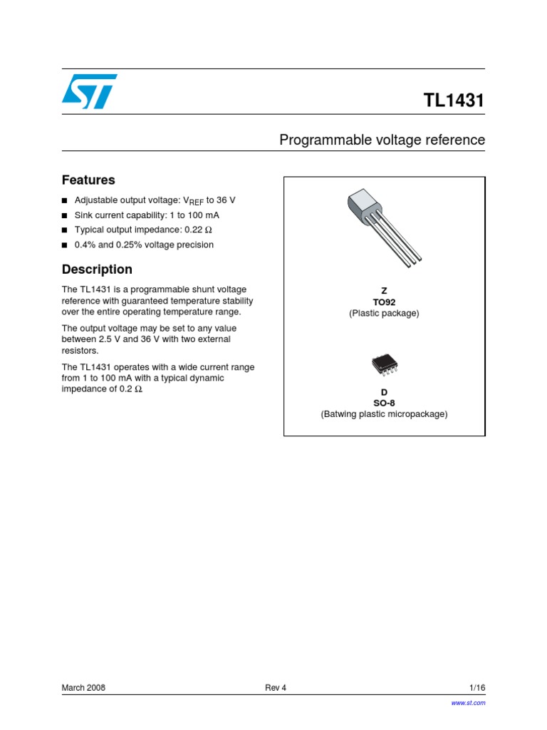 Programmable Voltage Reference: Features | PDF | Implied Warranty ...