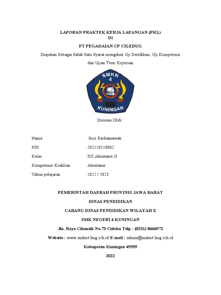 Laporan PKL Amk 4 Kuningan 2 | PDF