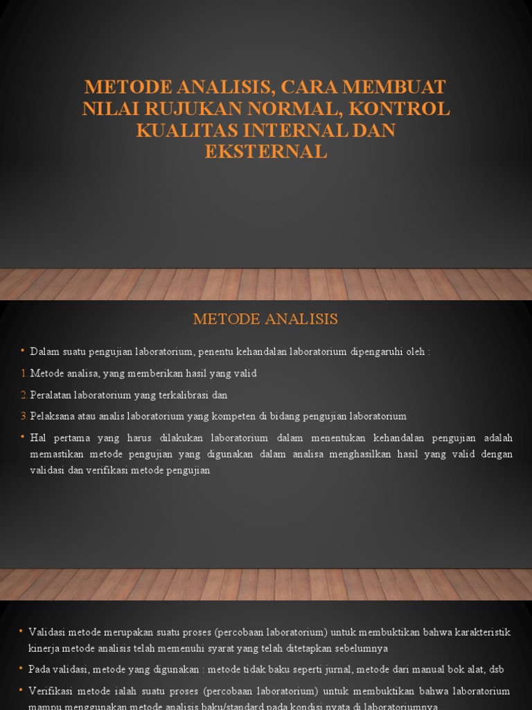 Metode Analisis, Cara Membuat Nilai Ruukan Normal | PDF | Sains ...