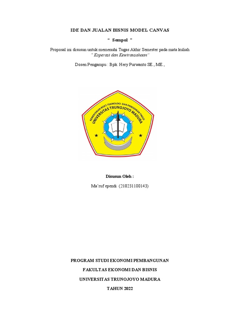 Proposal Bisnis Sempol Anjay | PDF | Bisnis