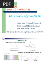 ĐIỆN TỬ THÔNG TIN - p2 - Mạch lọc | PDF