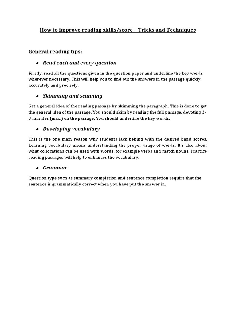 How To Improve Reading Skills | PDF | Marie Curie | Cognitive Science