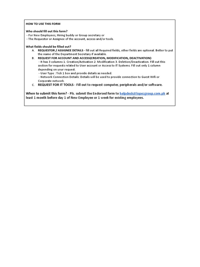 IT Tools and Access Request Form | PDF | Computer Network | Wi Fi