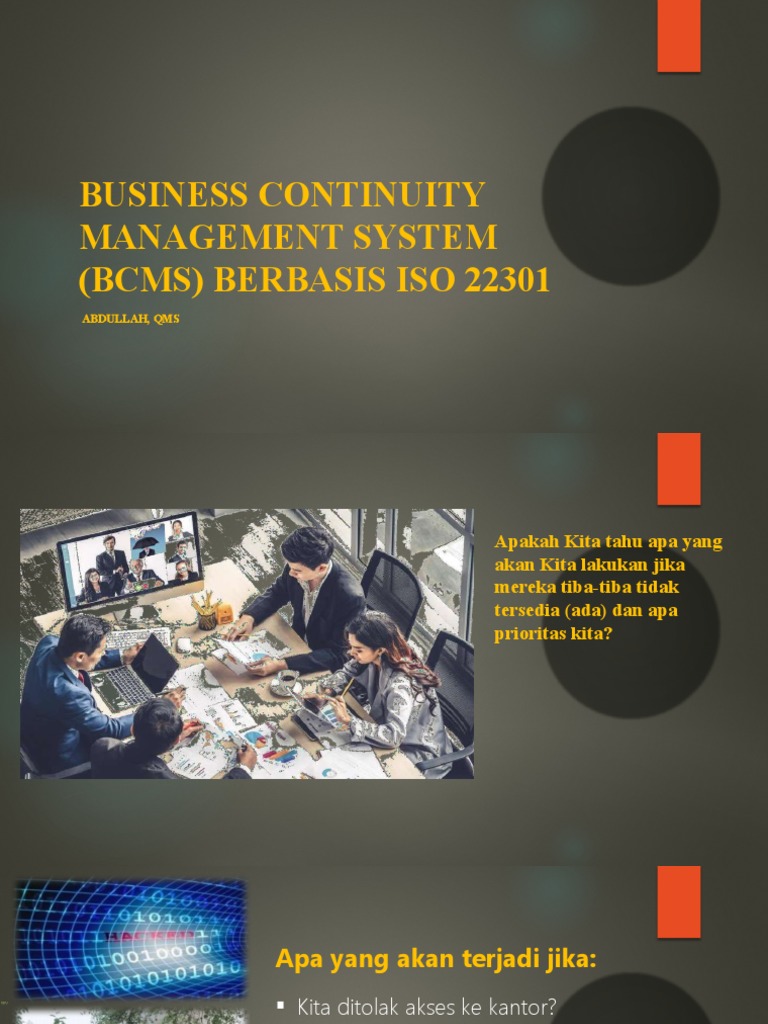 Business Continuity Management System (BCMS) Berbasis Iso 22301 | PDF | Bisnis