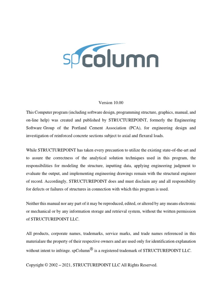 Spcolumn Manual | Download Free PDF | Bending | Strength Of Materials