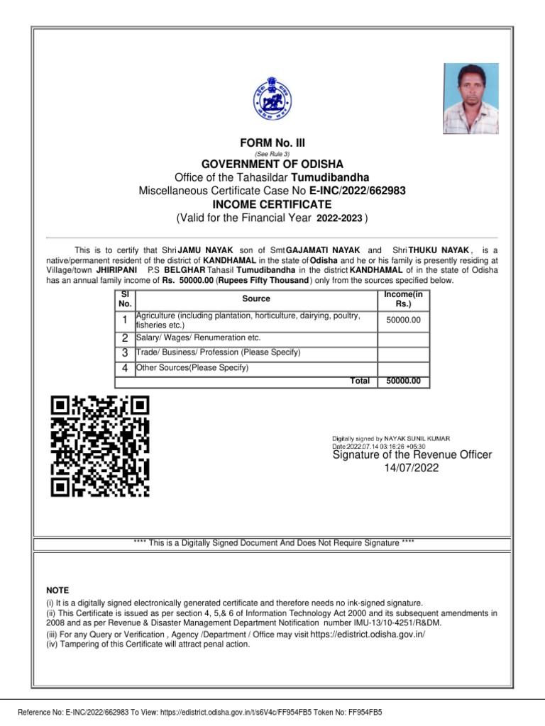 Income Certificate | Download Free PDF | Economies