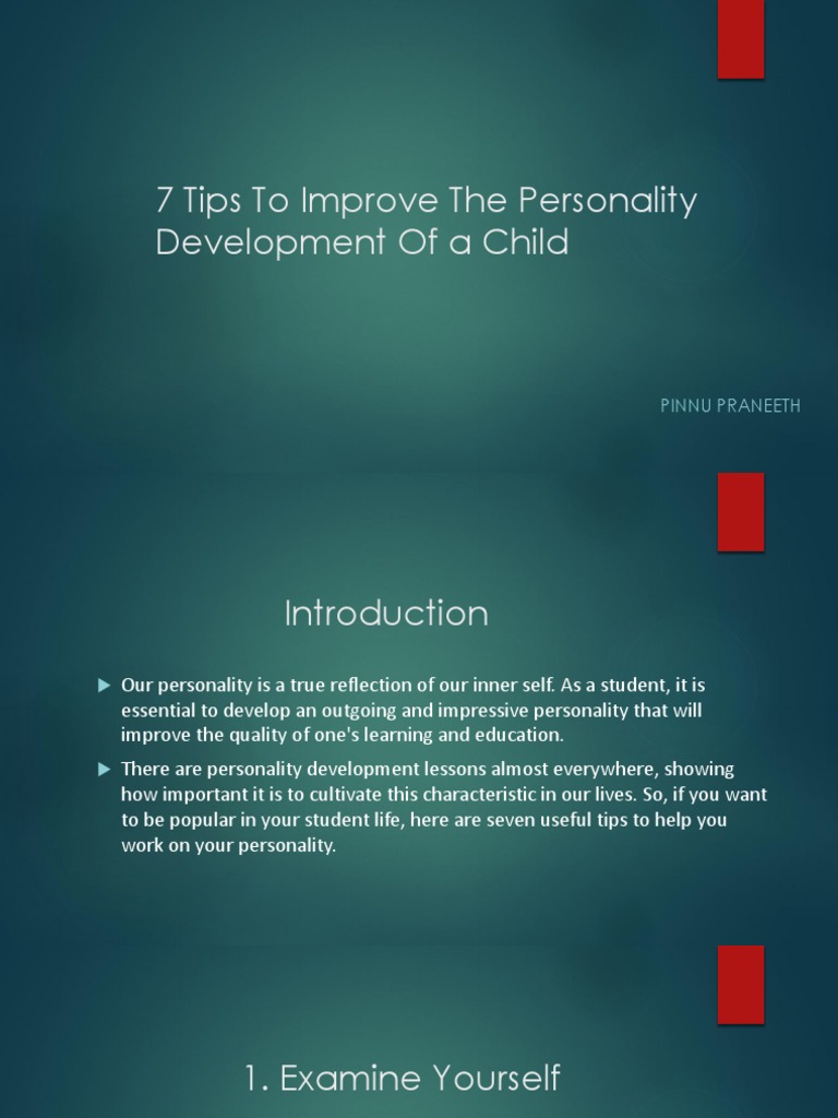 7 Tips To Improve The Personality Development | PDF | Thought | Learning