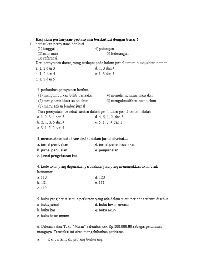 Soal KL 3 | PDF | Pengelolaan Keuangan & Uang | Hukum