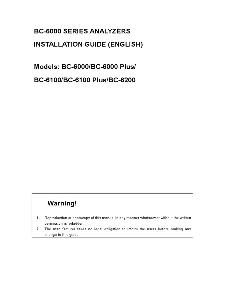 BC-6000 Series Installation Guide | PDF | Electrical Connector | Barcode