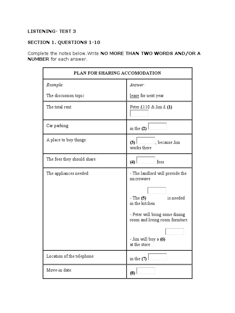 Listening Test 3 | PDF | International English Language Testing System ...