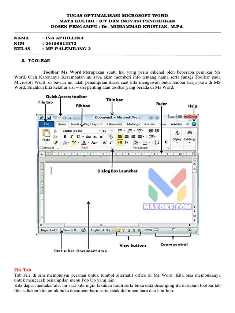 Fungsi Toolbar Dan Menu Bar Pada Ms Word | PDF | Komputer | Karier ... Fungsi Toolbar Dan Menu Bar Pada Ms Word | PDF | Komputer | Karier ...