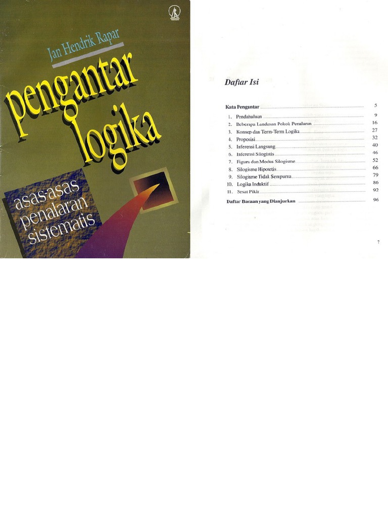 Pengantar Logika - Jan Hendrik Rapar | PDF