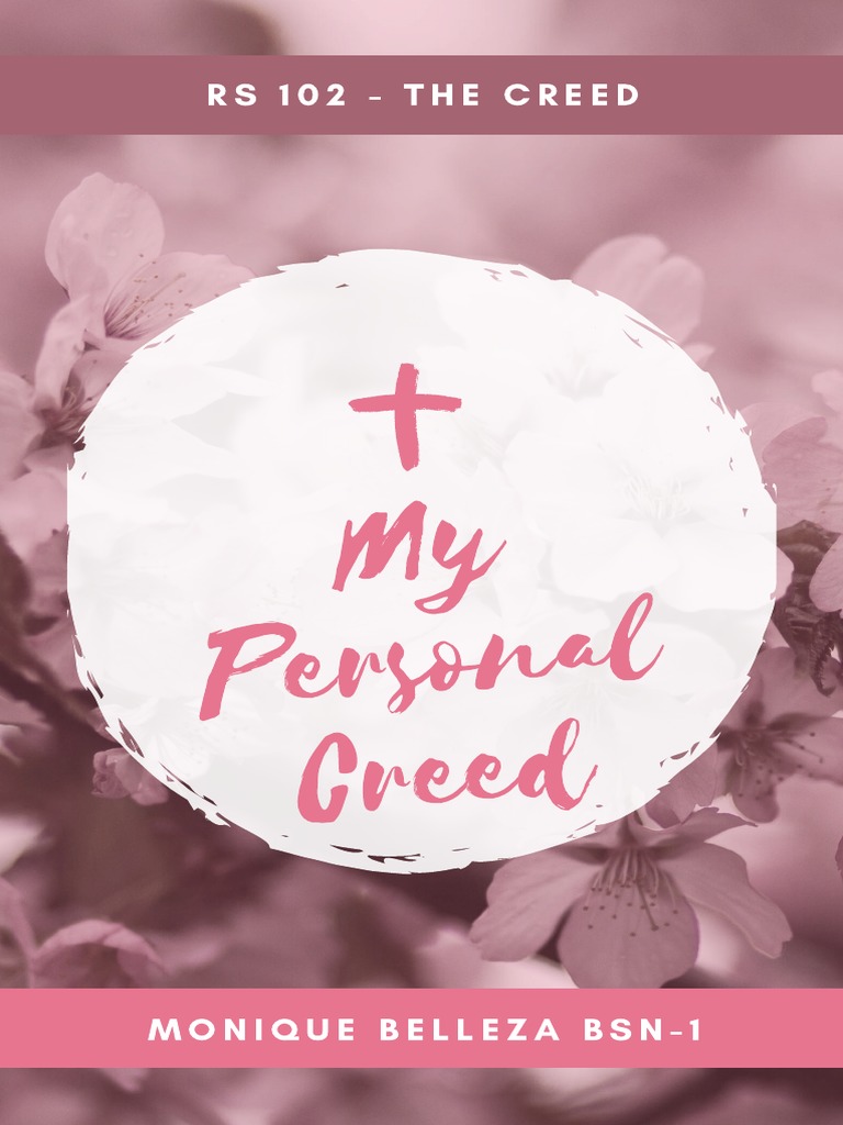 My Personal Creed | PDF | Forgiveness | Religious Belief And Doctrine