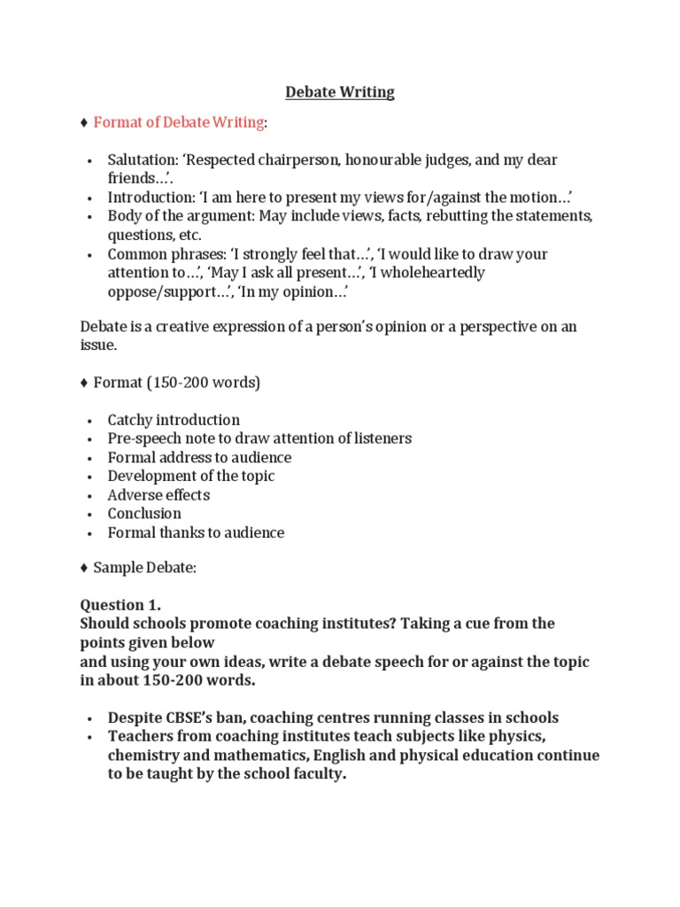 Debate Writing | PDF | Social Media | Popular Culture & Media Studies