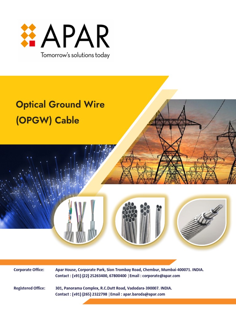 Optical Ground Wire OPGW | PDF | Optical Fiber | Optics