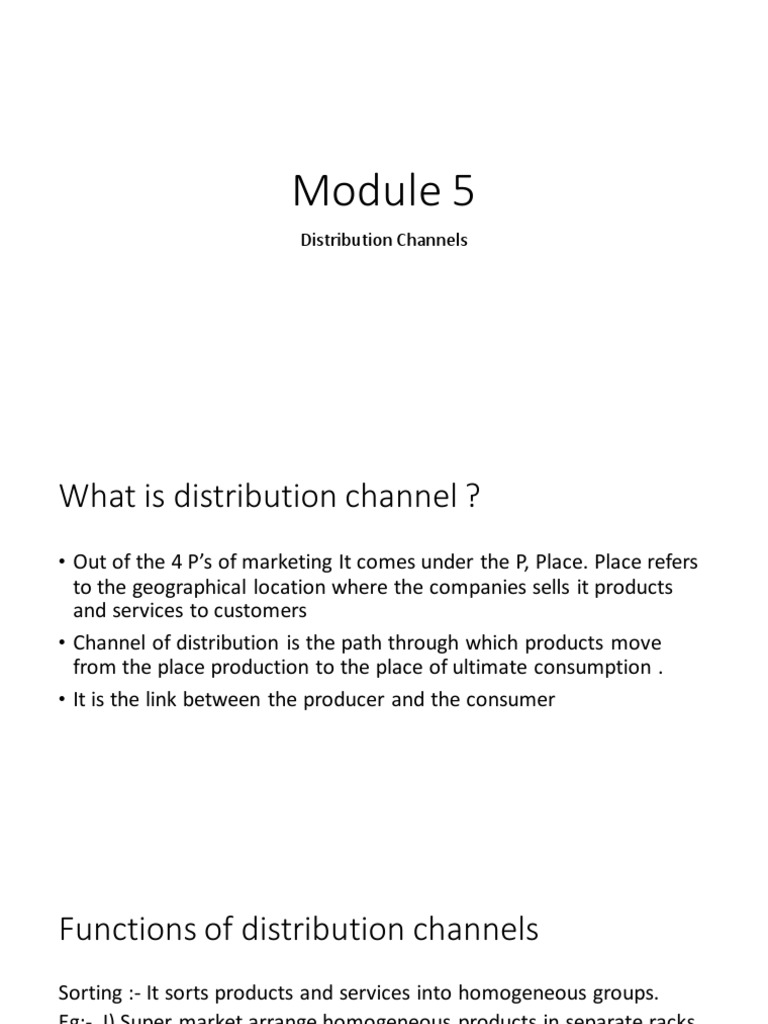 Retail Distribution Channels Explained | PDF | Retail | Sales