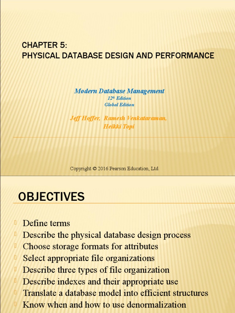 Ch05 - Physical Database Design and Performance | PDF | Database Index ... Ch05 - Physical Database Design and Performance | PDF | Database Index ...