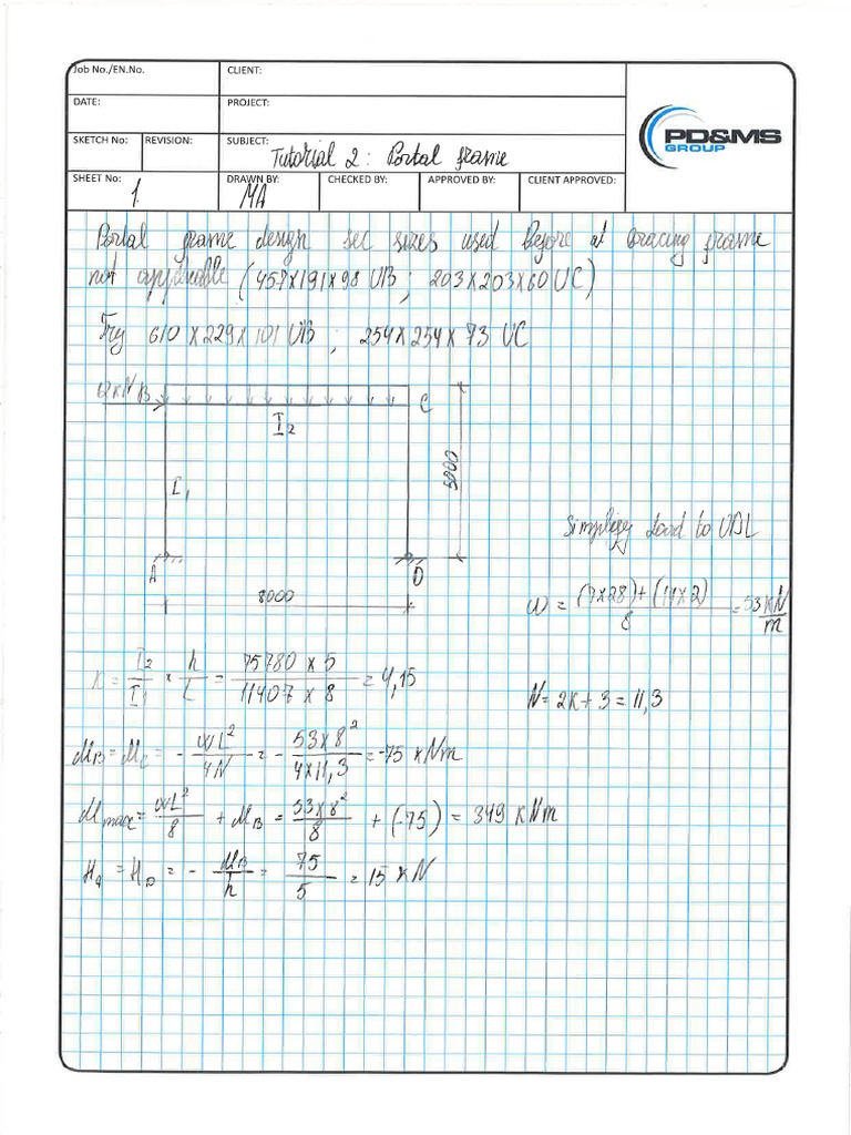 Tutorial 2 Portal-Frame | PDF