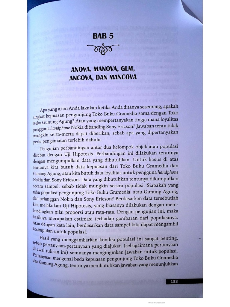 Anova, Manova, GLM, Ancova, Mancova | PDF