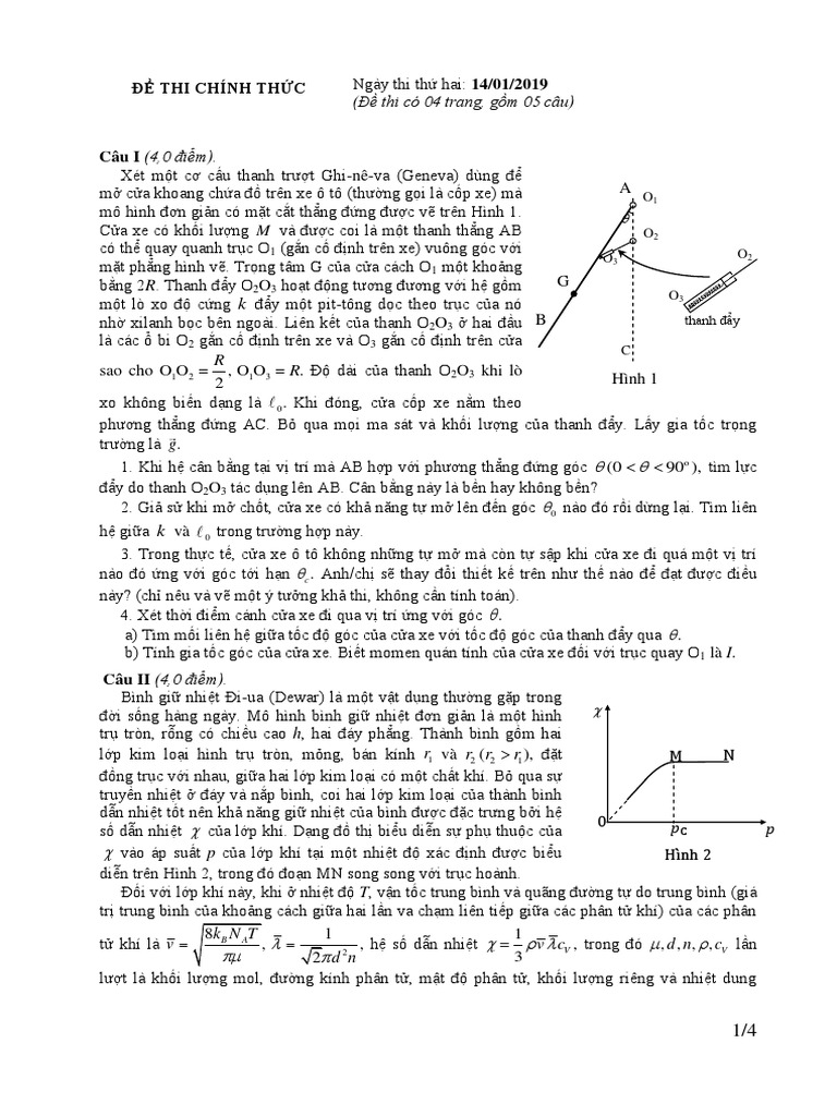 Đề VPHO 2018-2019 ngày 2 | PDF