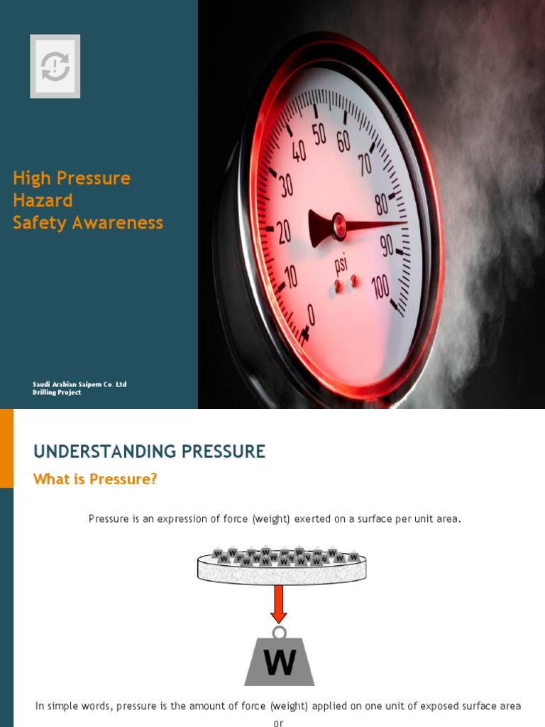 High Pressure Hazard Safety Awareness | PDF | Pascal (Unit) | Pipe ...