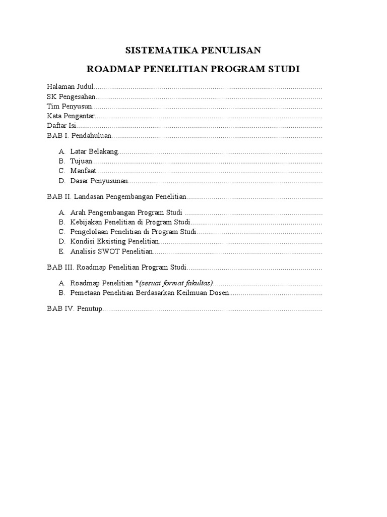 Roadmap Penelitian | PDF | Pengembangan Diri