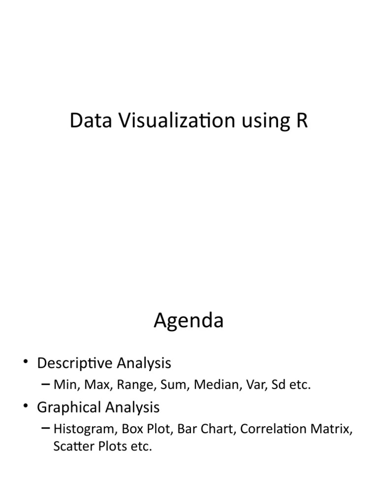 Descriptive and Graphical Analysis Using R | PDF | Scatter Plot ...