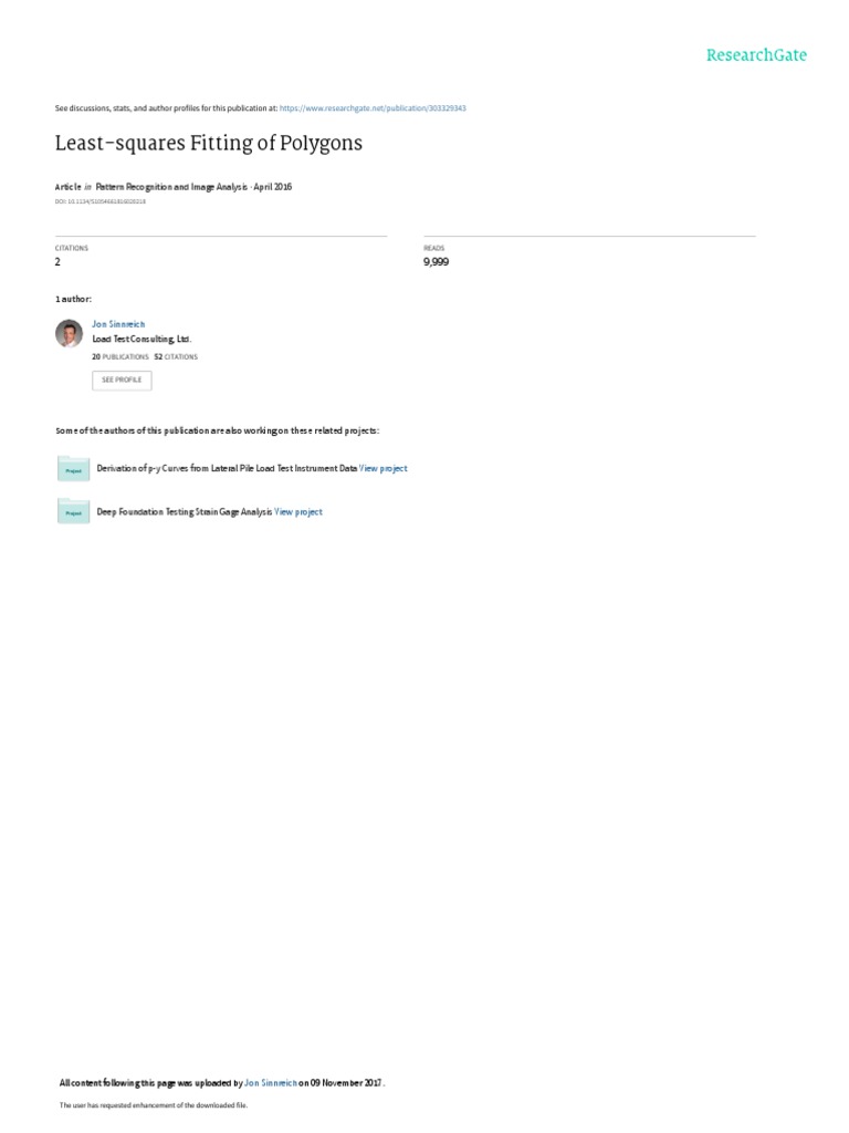 Least-Squares Fitting of Polygons | PDF | Least Squares | Circle