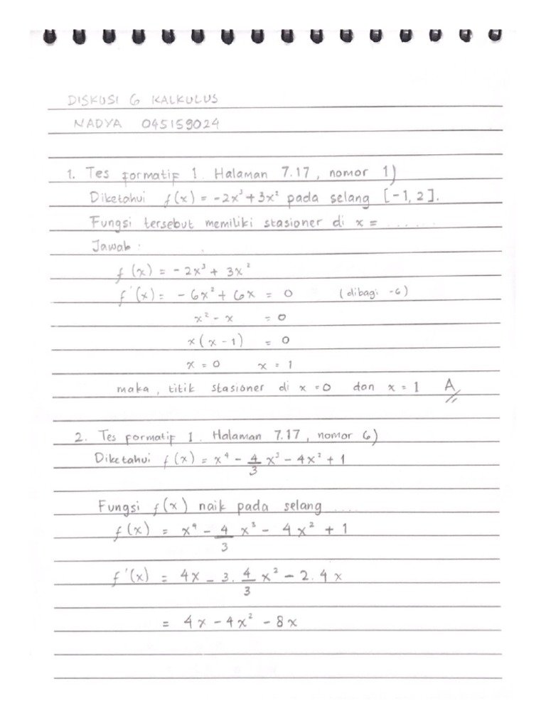 Diskusi 6 Kalkulus | PDF