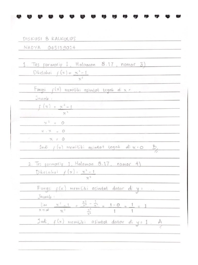 Diskusi 8 Kalkulus | PDF
