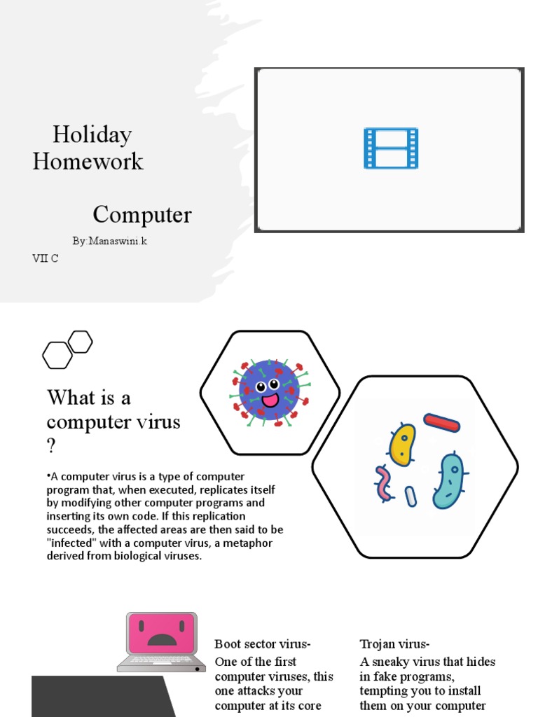 Manaswini.k VII C Holiday Homework Computer | PDF | Computers