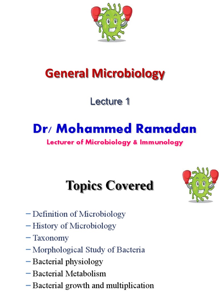 General Microbiology - Lecture 1 | Download Free PDF | Microbiology | Bacteria