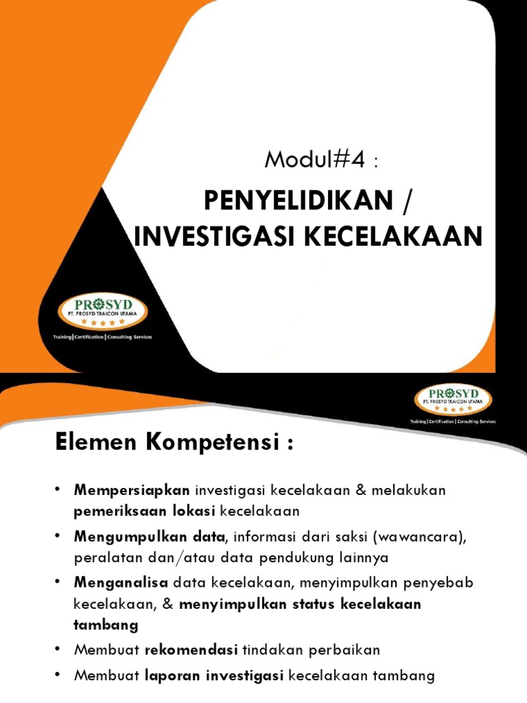 Penyelidikan / Investigasi Kecelakaan: Modul#4 | PDF | Teknologi & Rekayasa