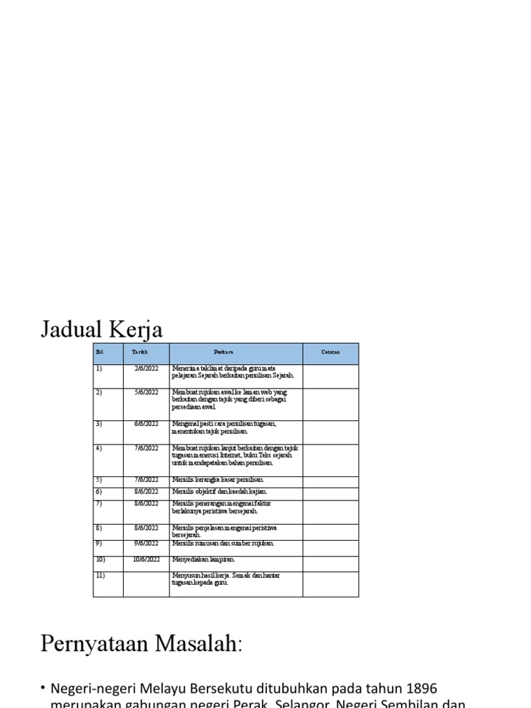Sejarah Presentation Pdf
