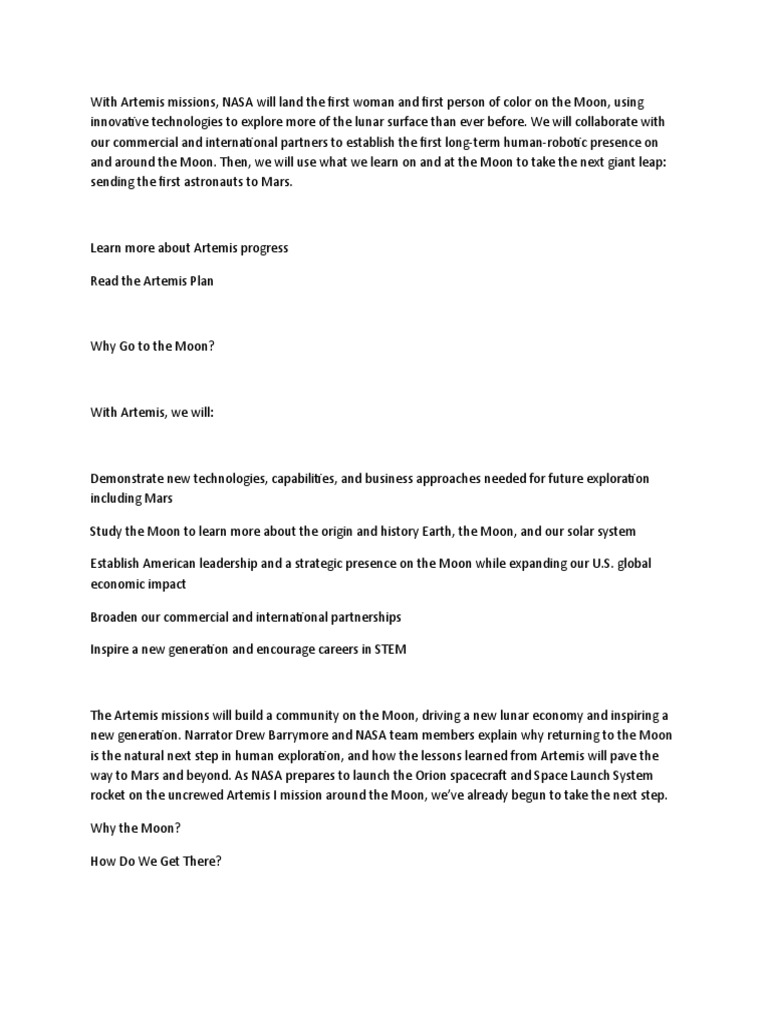 Document | PDF | Moon | Nasa