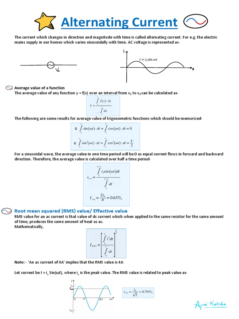 Alternating Current by Apni Kaksha | PDF