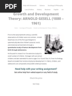 Gesell Developmental Schedules Overview | PDF | Educational Psychology ...