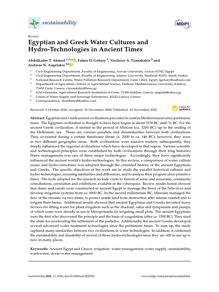 13-Egyptian and Greek Water Cultures | PDF | Alexandria | Egypt