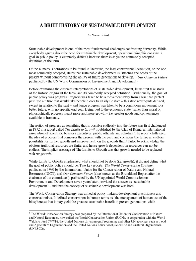 Introducing Sustainable Development Introduction | PDF | International ...