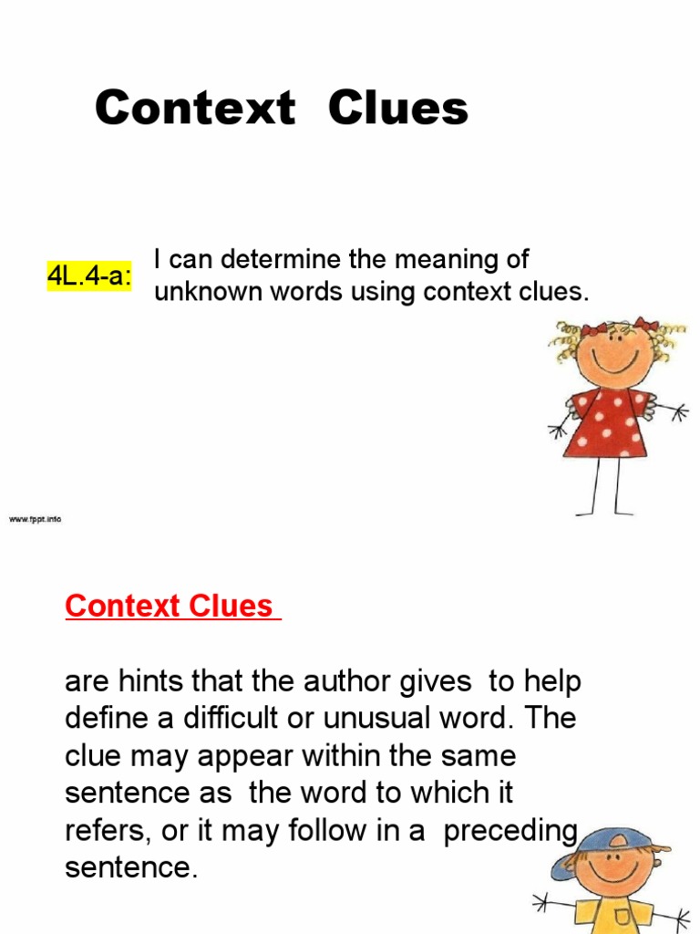 Context Clues | PDF | Linguistics | Grammar
