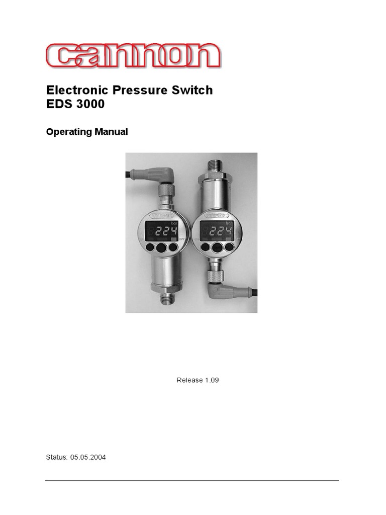 Pressure Switch Manual | Download Free PDF | Electrical Connector ...