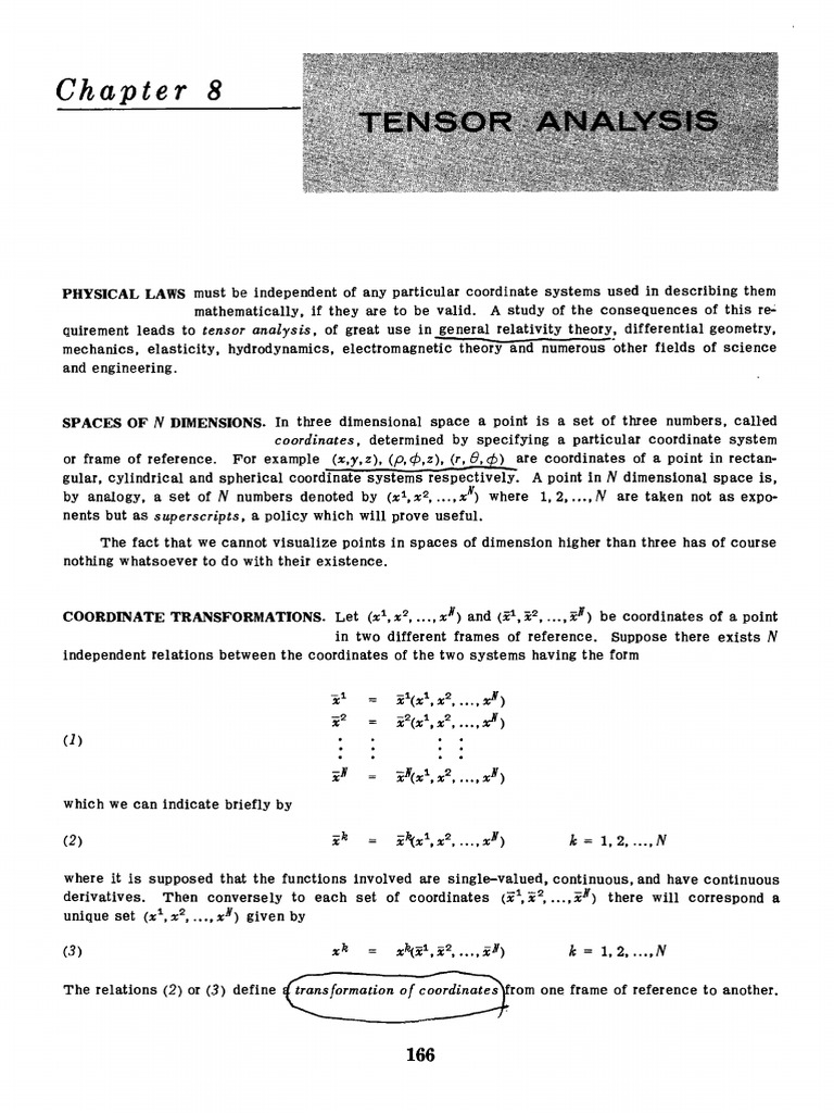 Tensor Analysis Pdf Tensor Matrix Mathematics