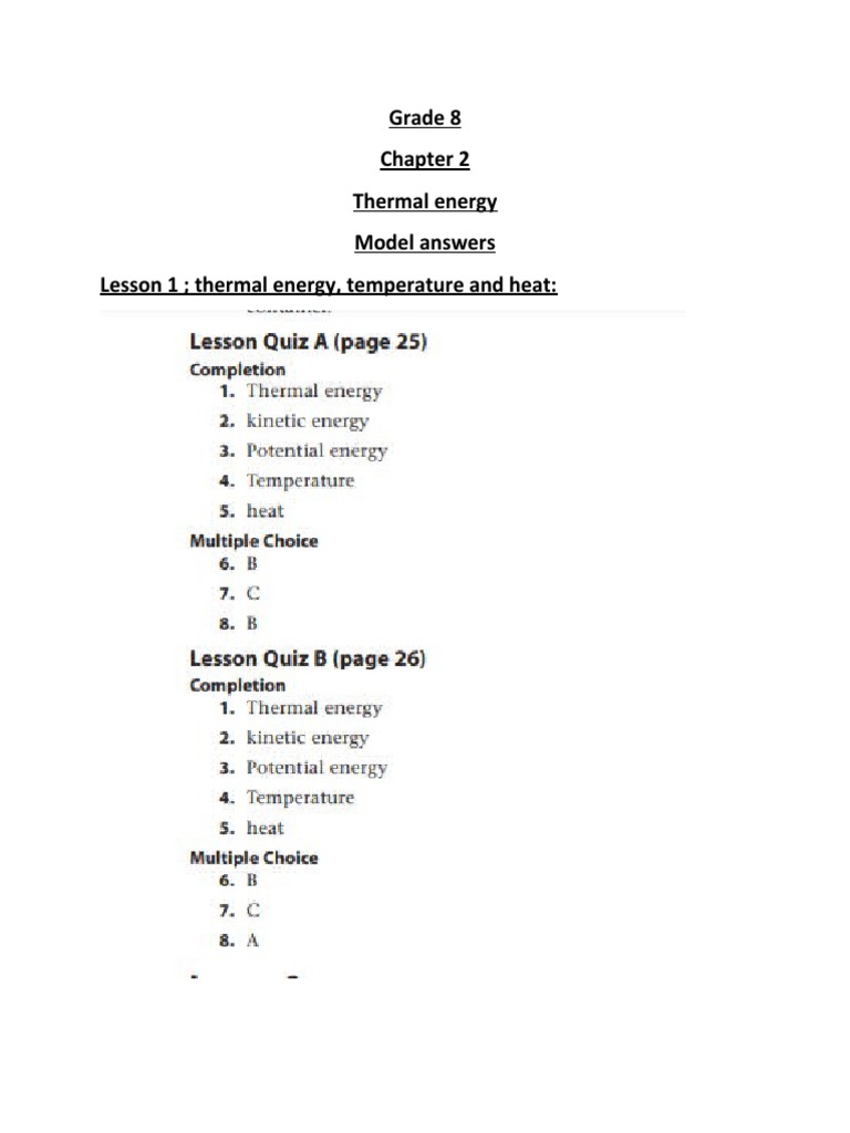 Understanding Thermal Energy Key Concepts Explained For Grade 8