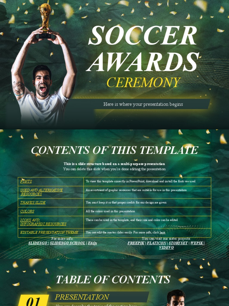 Soccer Awards Ceremony by Slidesgo | PDF | Planets | Saturn