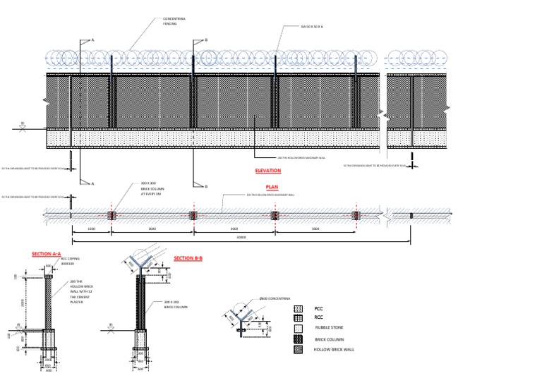 Boundary Wall | PDF | Architecture | Architectural Design