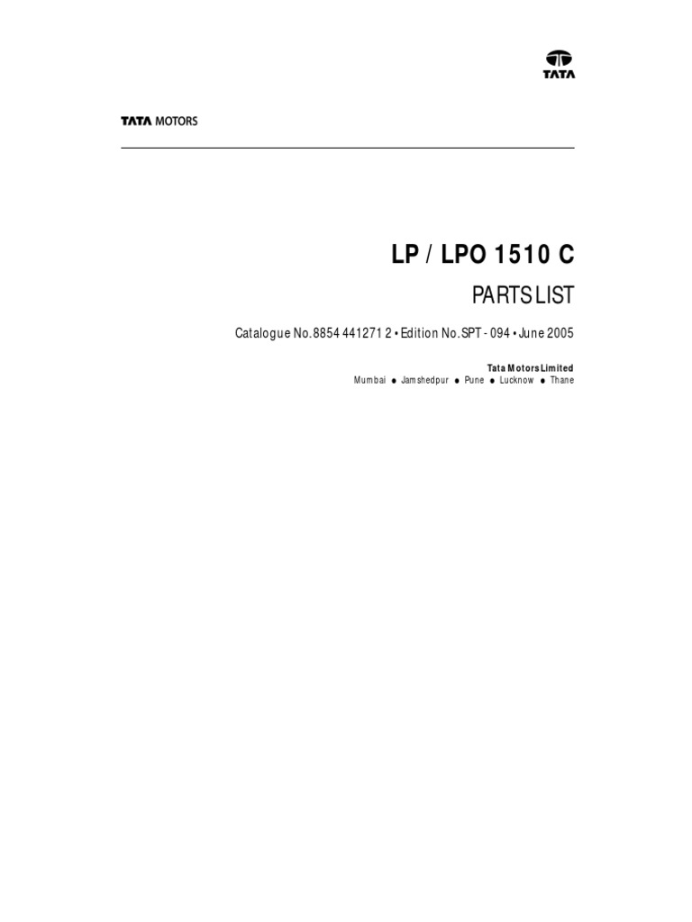 Lp-Lpo 1510 C Catalogue | PDF | Turbocharger | Steering